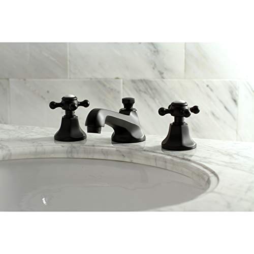 Kingston Brass KS4460BX Metropolitan Widespread Bathroom Faucet, 5-9/16 Inch in Spout Reach, Matte Black