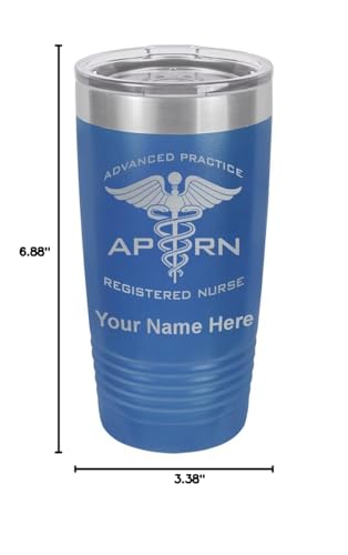 LaserGram 20oz Vacuum Insulated Tumbler Mug, APRN Advanced Practice Registered Nurse, Personalized Engraving Included (Dark Blue)