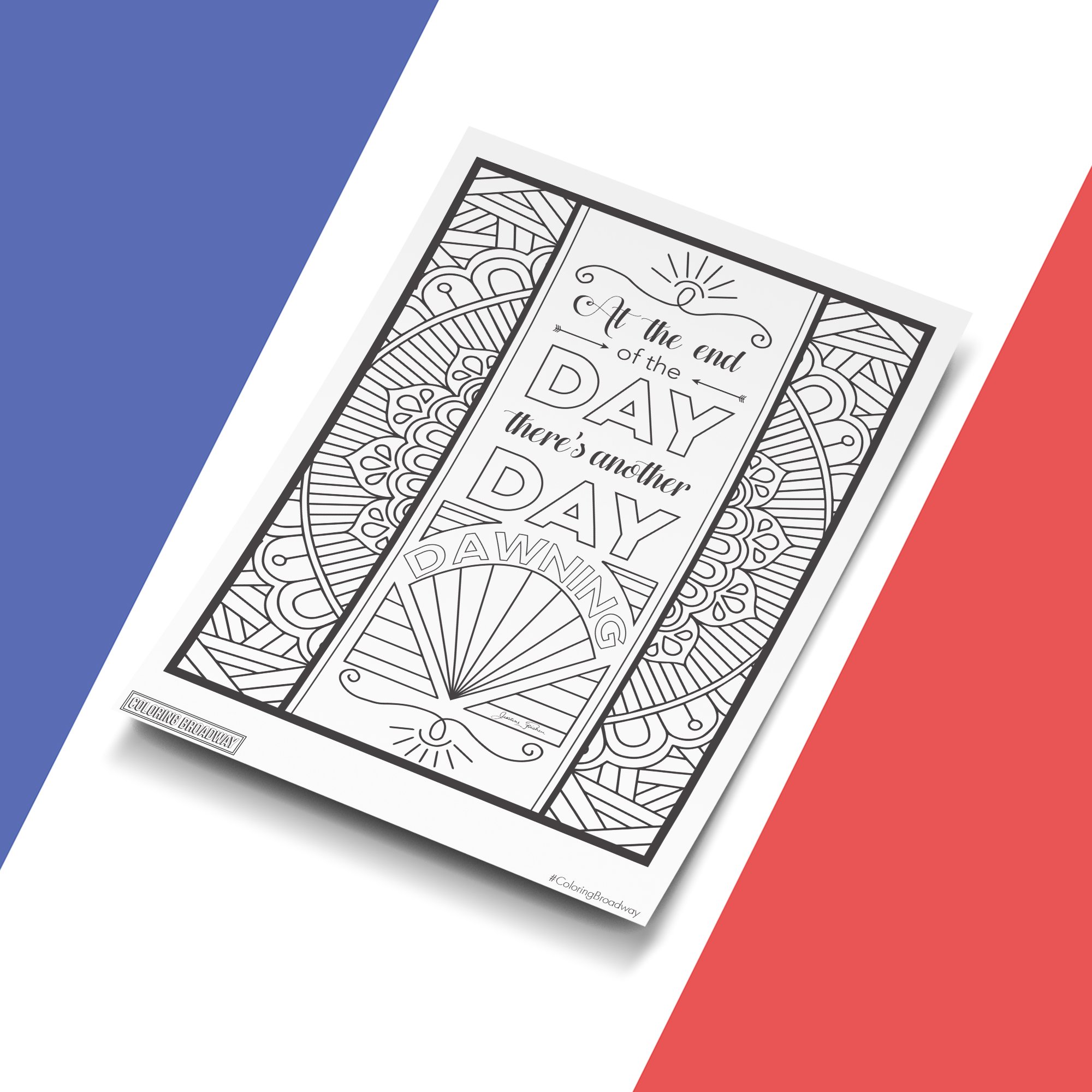 Coloring Broadway - Les Miserables Inspired Coloring Pages (Set of 4) “One Day More” Collection, Broadway Musical Merchandise, Card Stock (8 1/2” x 11”), Ideal Gift for a Broadway Theater Lover