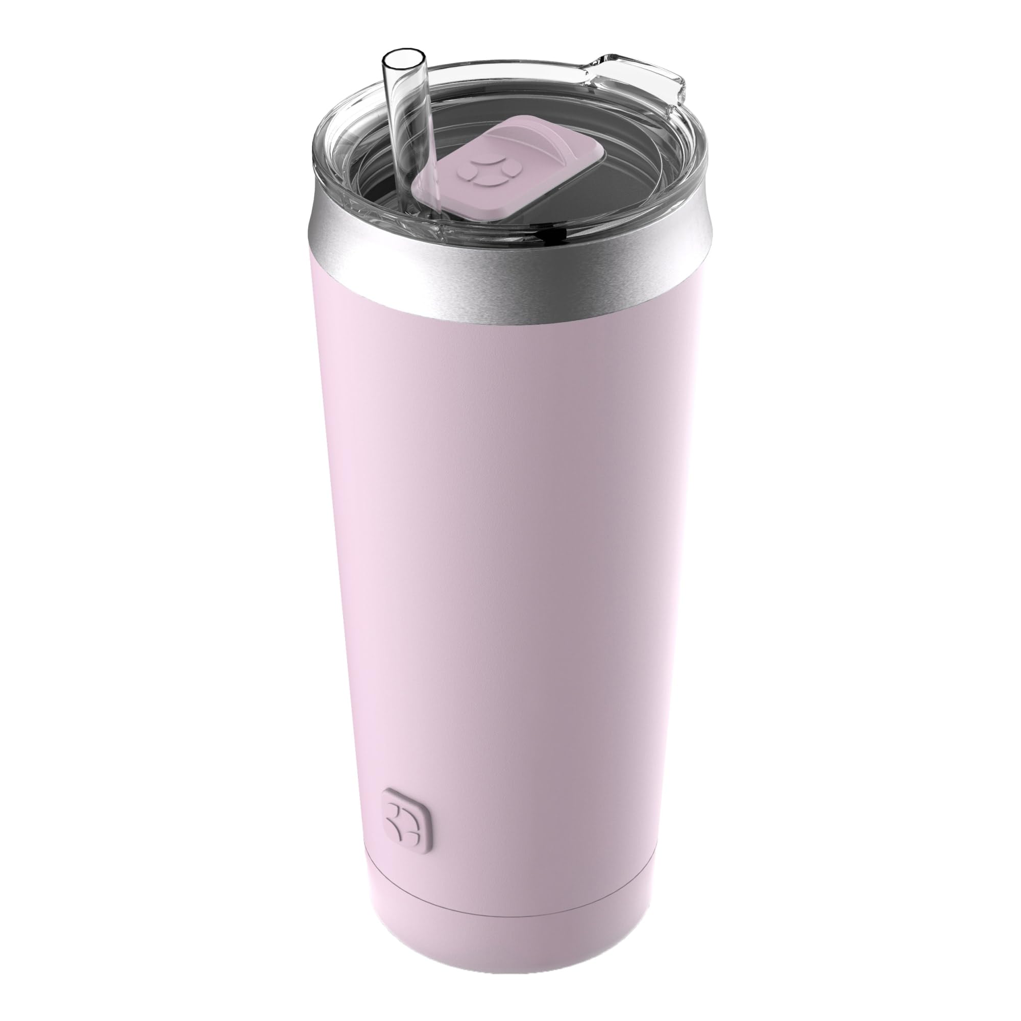 Ello Beacon Vacuum Insulated Stainless Steel Tumbler with Optional Straw, 24 oz, Cashmere Pink