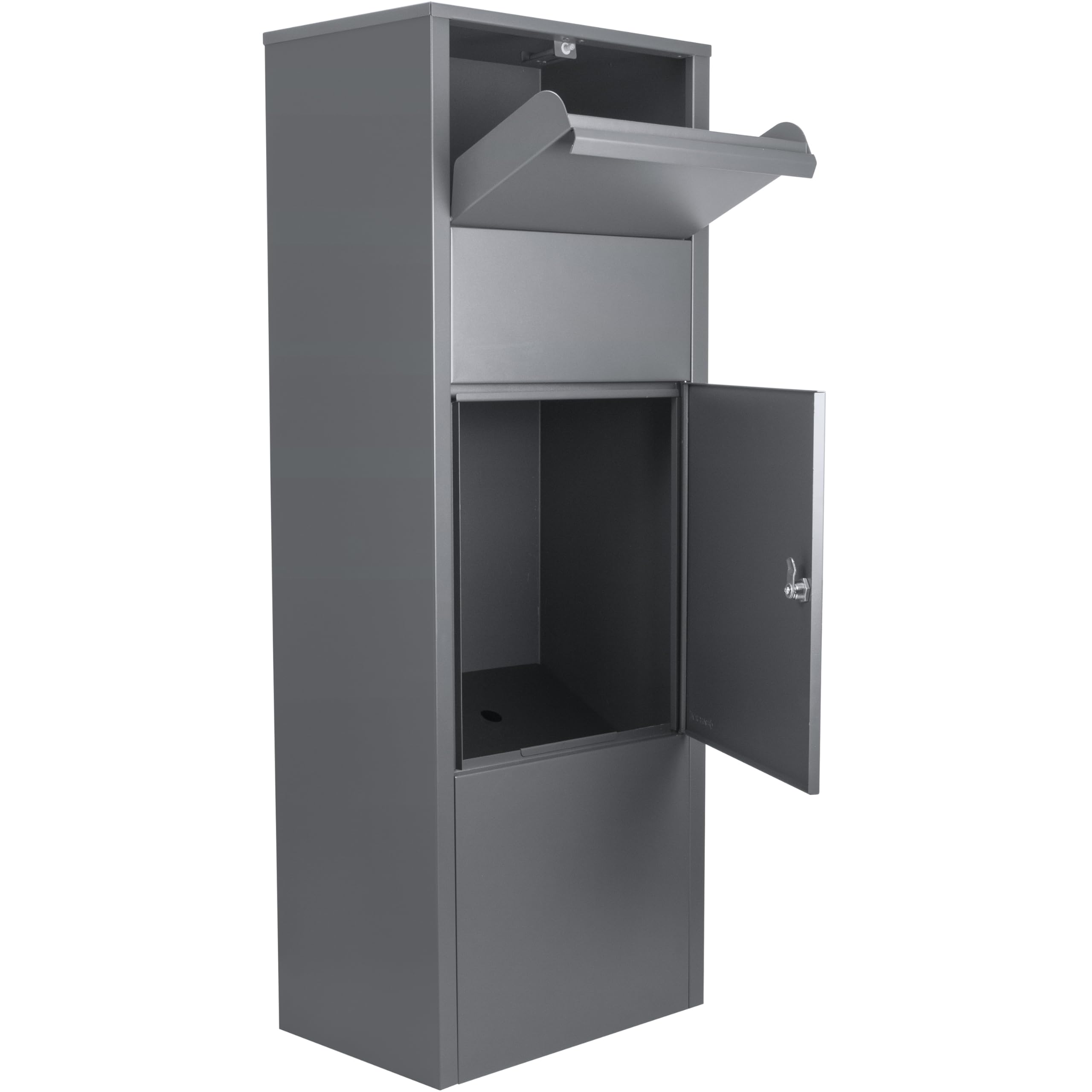 Barska Large Package Delivery Parcel Mail Steel Drop Box for Porch with Tamper-Resistant Drop Slot & Key Lock