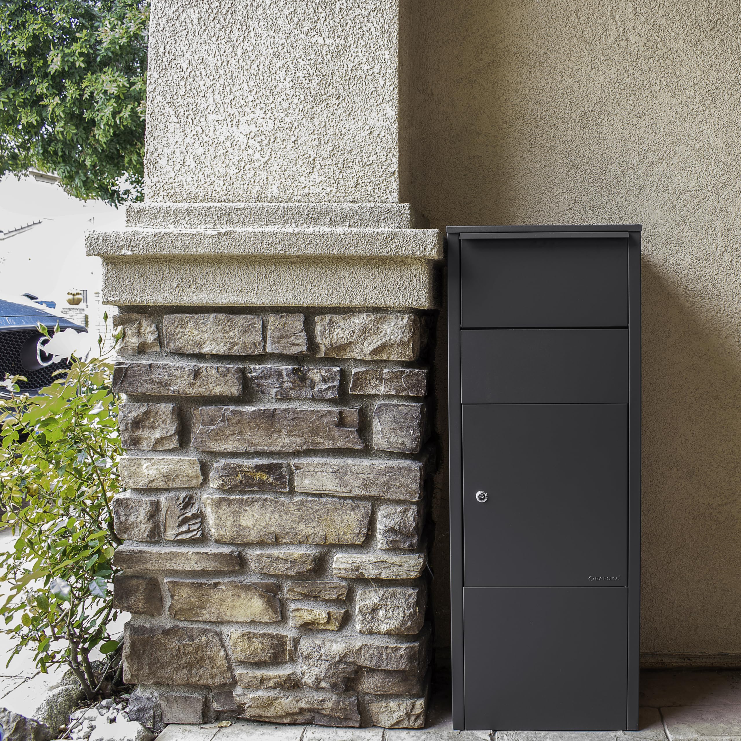 Barska Large Package Delivery Parcel Mail Steel Drop Box for Porch with Tamper-Resistant Drop Slot & Key Lock