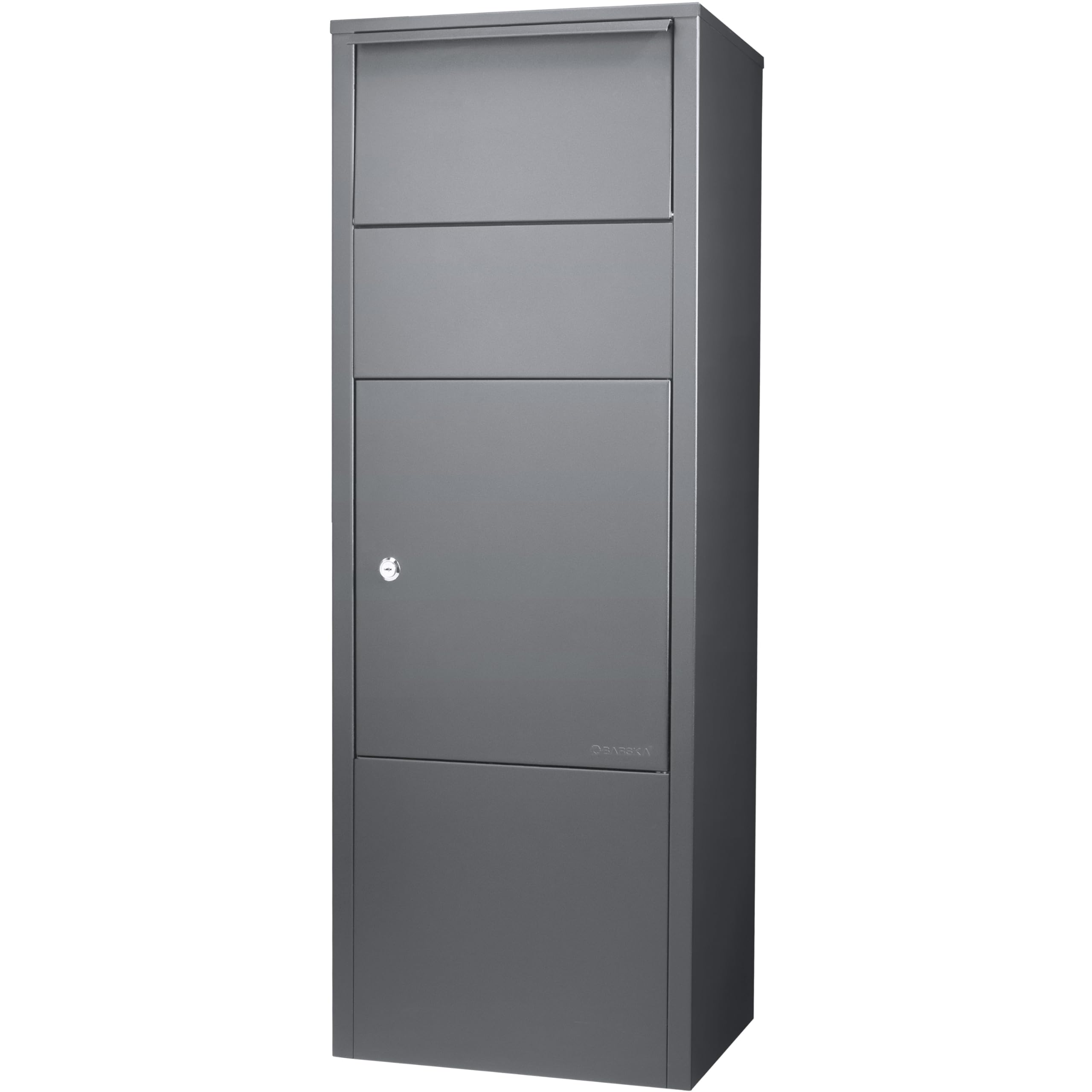 Barska Large Package Delivery Parcel Mail Steel Drop Box for Porch with Tamper-Resistant Drop Slot & Key Lock