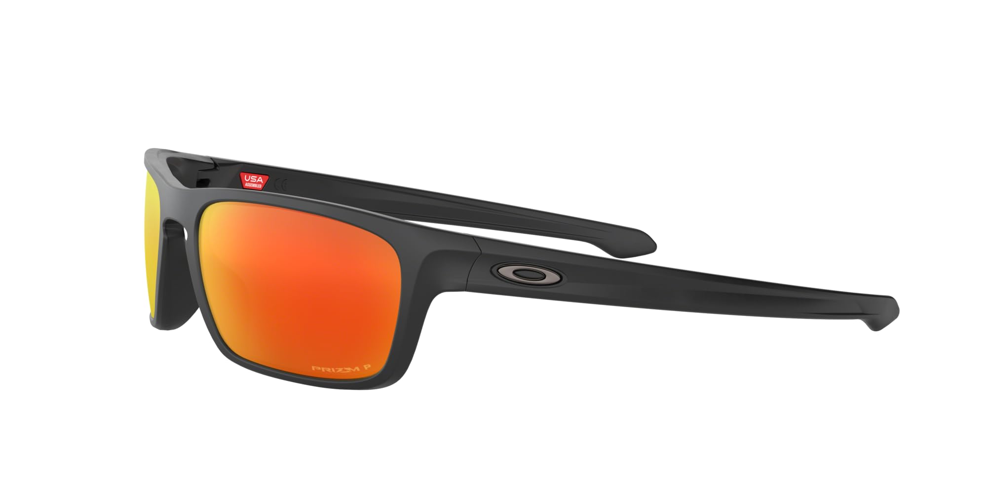 Oakley Men's OO9408 Sliver Stealth Square Sunglasses, Matte Black/Ruby Iridium Polarized, 56 mm