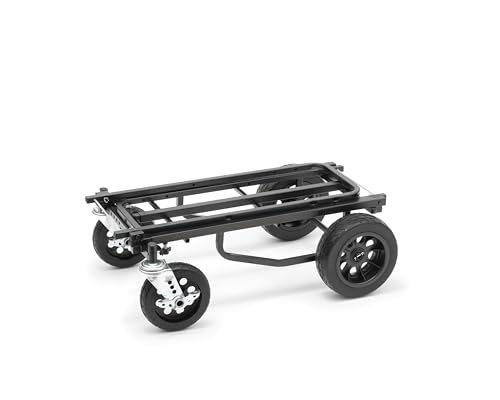 Rock-N-Roller R12STEALTH (All Terrain Stealth) 8-in-1 Folding Multi-Cart/Hand Truck/Dolly/Platform Cart/34" to 52" Telescoping Frame/500 lbs. Load Capacity, Black