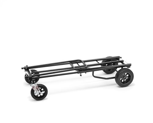 Rock-N-Roller R12STEALTH (All Terrain Stealth) 8-in-1 Folding Multi-Cart/Hand Truck/Dolly/Platform Cart/34" to 52" Telescoping Frame/500 lbs. Load Capacity, Black