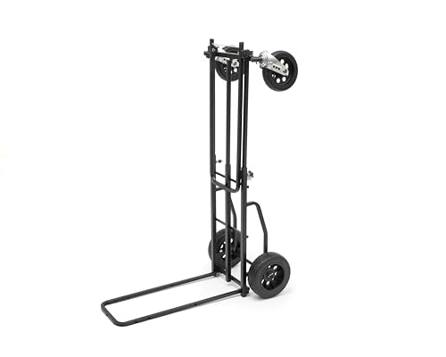 Rock-N-Roller R12STEALTH (All Terrain Stealth) 8-in-1 Folding Multi-Cart/Hand Truck/Dolly/Platform Cart/34" to 52" Telescoping Frame/500 lbs. Load Capacity, Black