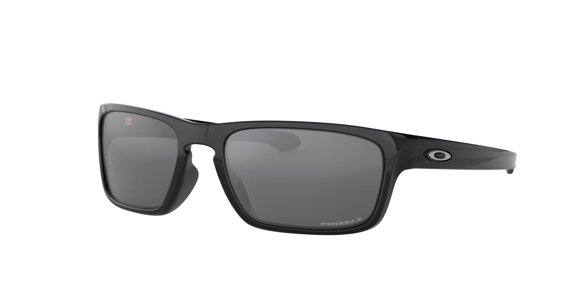 Oakley Men's OO9408 Sliver Stealth Square Sunglasses, Polished Black/Black Iridium Polarized, 56 mm