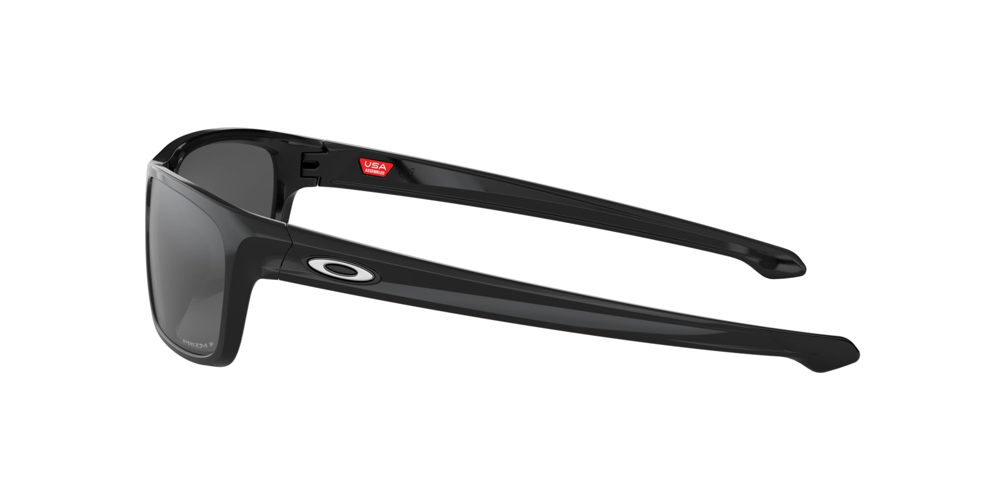 Oakley Men's OO9408 Sliver Stealth Square Sunglasses, Polished Black/Black Iridium Polarized, 56 mm