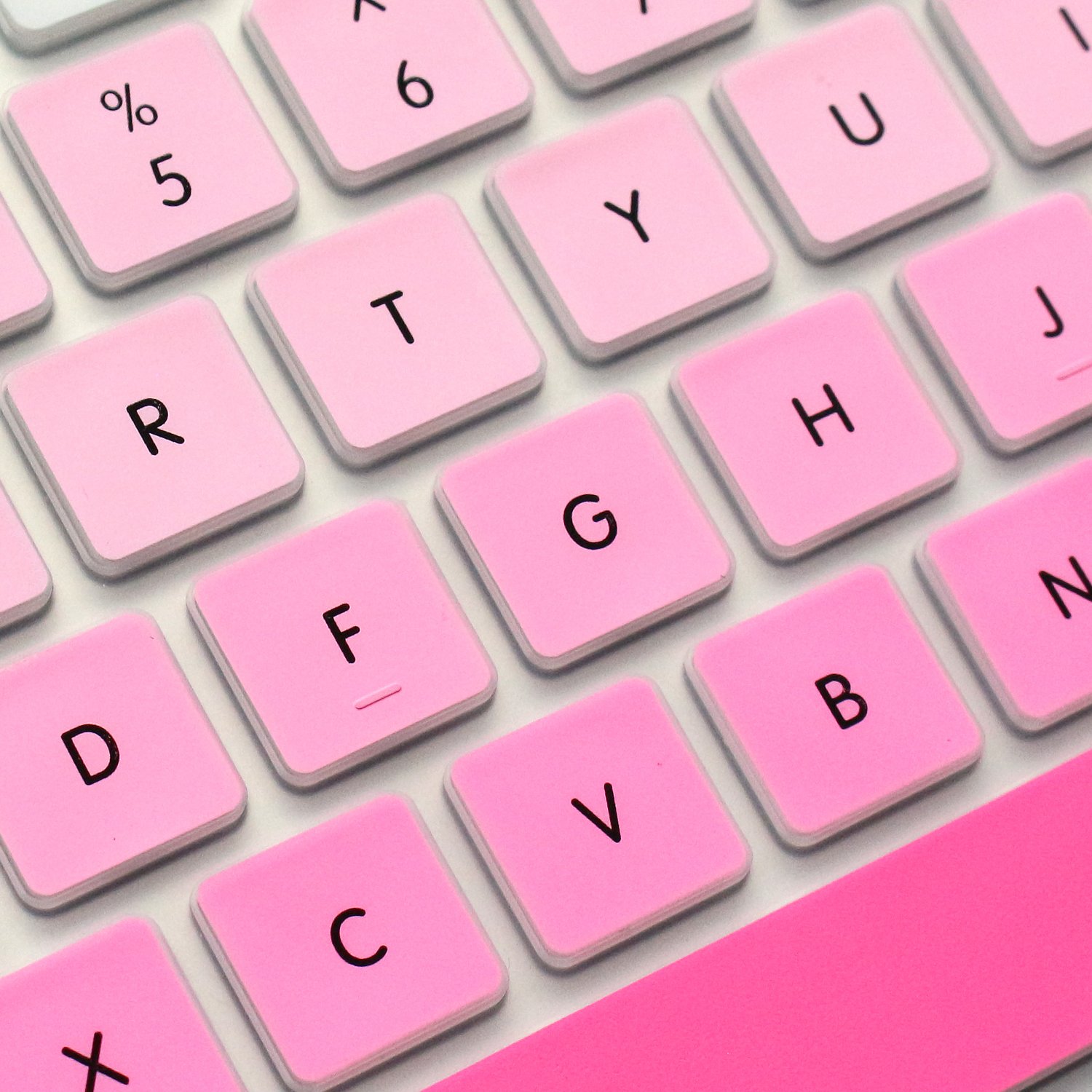 ProElife Ultra Thin Silicone Keyboard Protector Cover Skin for Apple Magic Keyboard & Magic Keyboard 2 (U.S Version, Model: MLA22L/A-A1644, Without Numeric Keypad) (Ombre Pink)