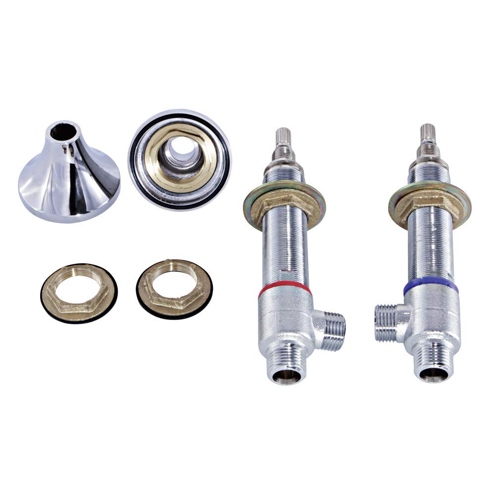 Kingston Brass KS2971V Hot and Cold Valve Included Handle Base Nut Washer, Polished Chrome, 4-15/16" Length