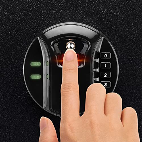 BARSKA AX13108 Biometric Keypad Digital Multi-User Security Business Depository Drop Safe with Front Load Drop Box for Money, Cash, and Mail