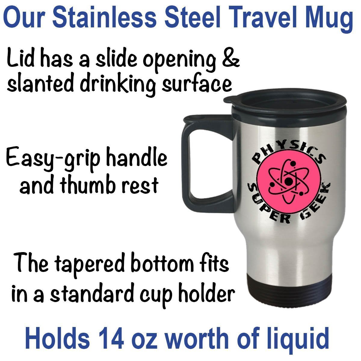 mmandiDESIGNS Pioneer Coffee Travel Mug - 14oz Stainless Steel Tumbler For Your Favorite Cold or Hot Beverages