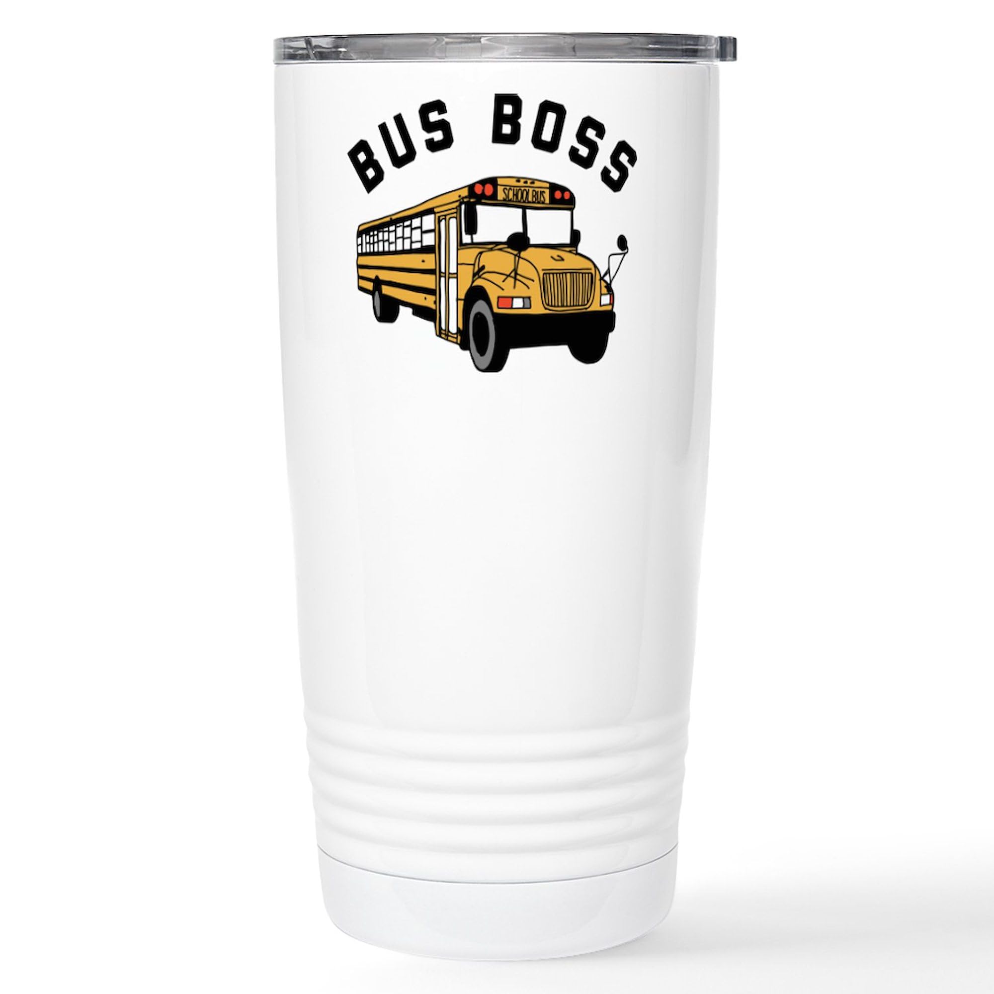 CafePress Bus Boss 16 Oz Stainless Steel Travel Mug 20 oz. Insulated Stainless Steel Coffee Tumbler