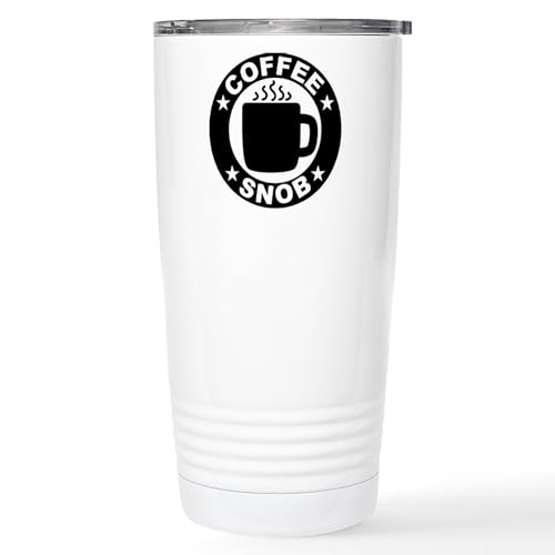 CafePress Coffee Snob 16 Oz Stainless Steel Travel Mug 20 oz. Insulated Stainless Steel Coffee Tumbler