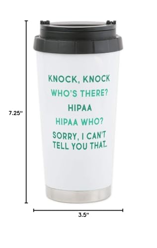 CafePress Knock Knock HIPAA 16 Oz Stainless Steel Travel Mug 20 oz. Insulated Stainless Steel Coffee Tumbler