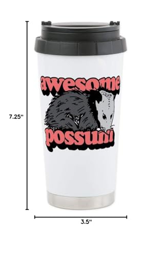 CafePress Awesome Possum 16 Oz Stainless Steel Travel Mug 20 oz. Insulated Stainless Steel Coffee Tumbler