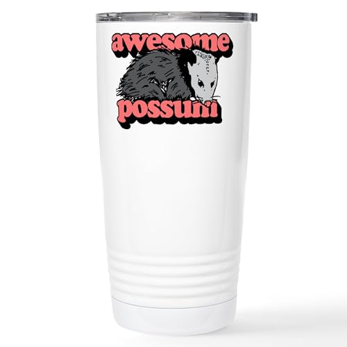 CafePress Awesome Possum 16 Oz Stainless Steel Travel Mug 20 oz. Insulated Stainless Steel Coffee Tumbler
