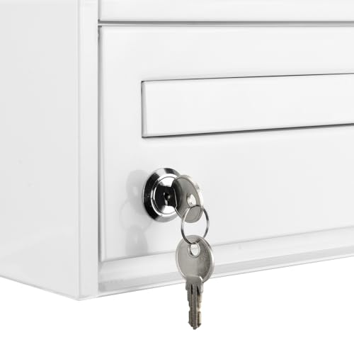 Barska CB13118 Key Lock Multi-Purpose Desktop Envelopes Cash Documents Suggestions Drop Box Organizer White 15.75" x 11" x 4.87"
