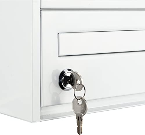 Barska CB13118 Key Lock Multi-Purpose Desktop Envelopes Cash Documents Suggestions Drop Box Organizer White 15.75" x 11" x 4.87"