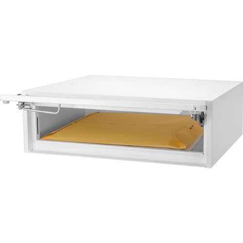 Barska CB13118 Key Lock Multi-Purpose Desktop Envelopes Cash Documents Suggestions Drop Box Organizer White 15.75" x 11" x 4.87"