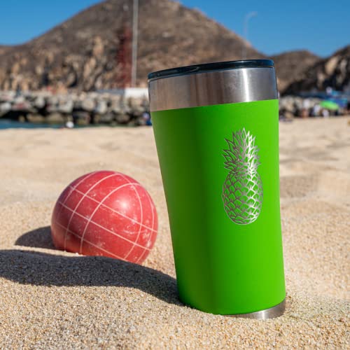 Tempercraft 20 oz Vacuum Insulated Tumbler w/Lid and Laser Engraved Customization Options - Stainless Steel, Double-Walled Travel Mug (Blue)
