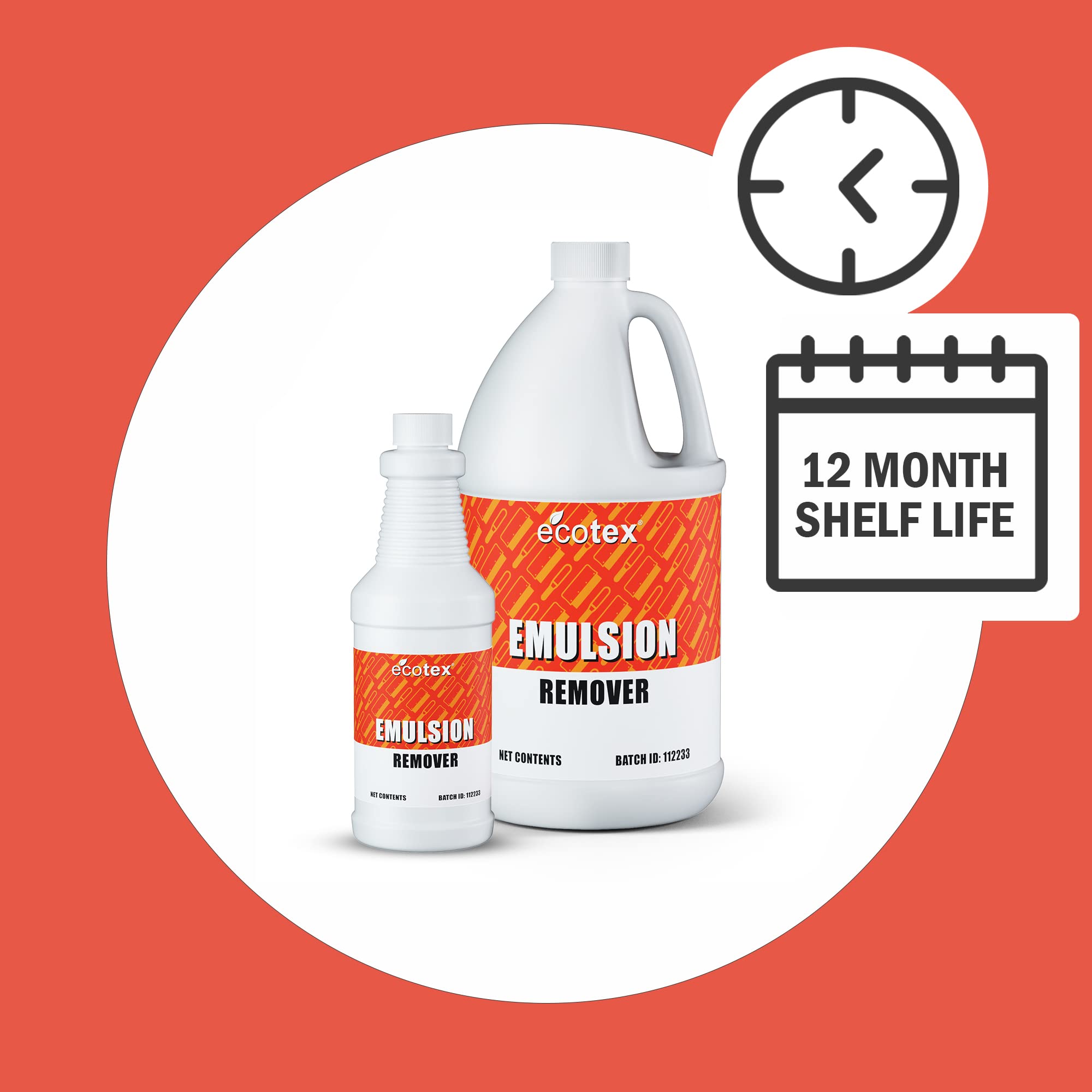 Ecotex® Screen Printing Emulsion Remover (Pint - 16oz.) - Photo Emulsion Cleaner on Screen Printing Screens - Silk Screen Photopolymer Emulsion Stencil Remover - Easy to Use Screen Printing Supplies