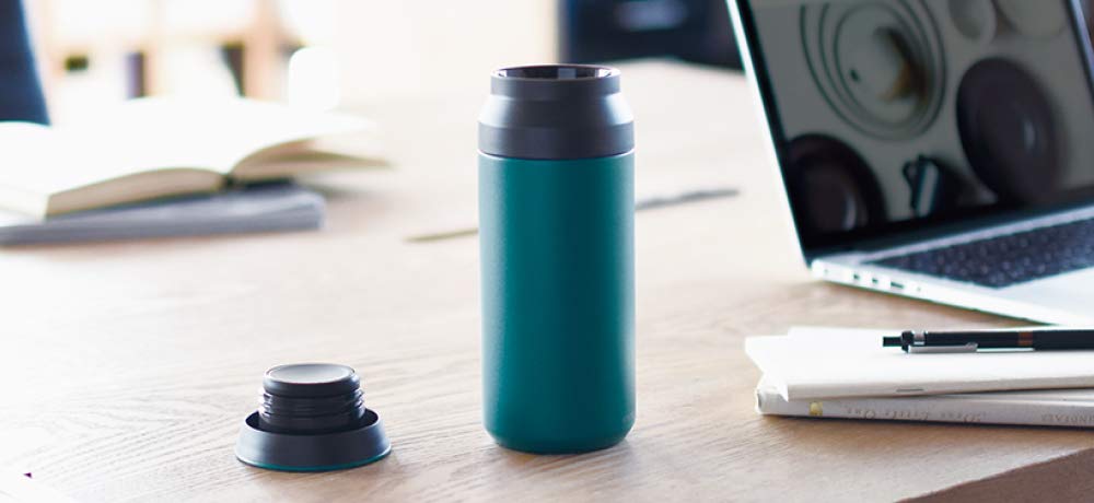KINTO 20935 Travel Tumbler, 11.8 fl oz (350 ml), Turquoise, Double Wall Vacuum Construction, Heat and Cold Retention