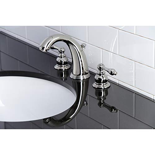 Kingston Brass KB986ALPN Victorian Widespread Bathroom Faucet, 6 x 5.25 x 2.5, Polished Nickel