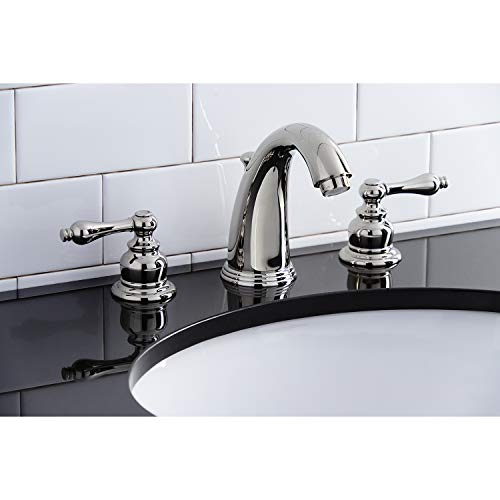 Kingston Brass KB986ALPN Victorian Widespread Bathroom Faucet, 6 x 5.25 x 2.5, Polished Nickel