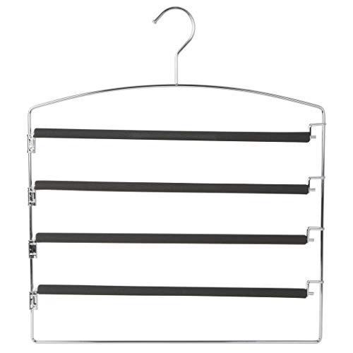 Richard's Homewares - Friction 4 Tier Swing Arm Slack Hanger - 1 Pack - Black