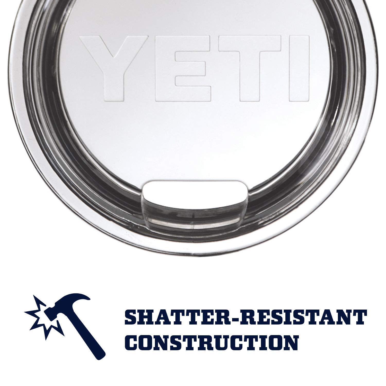 YETI Rambler 14 oz Mug, Stainless Steel, Vacuum Insulated with Standard Lid, Tahoe Blue