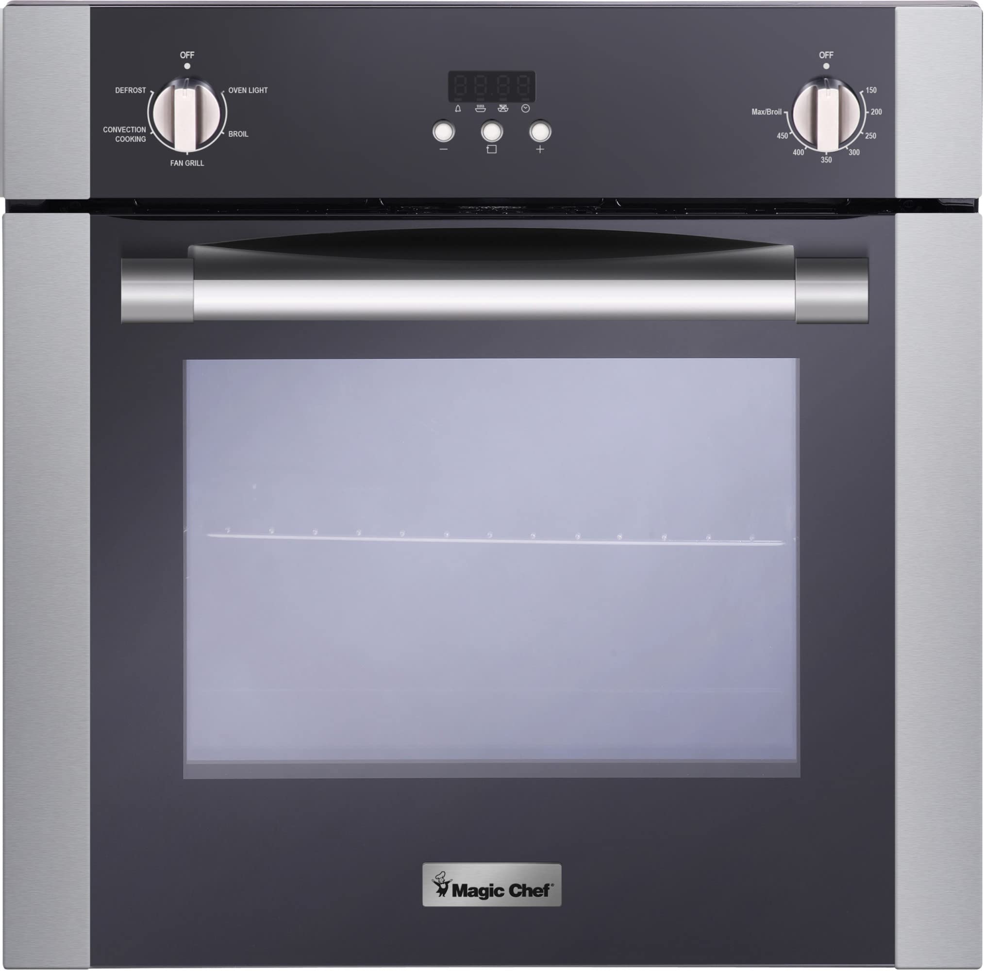 Magic Chef Single Electric Wall Oven with Convection Feature for Cooking & Baking, 24"