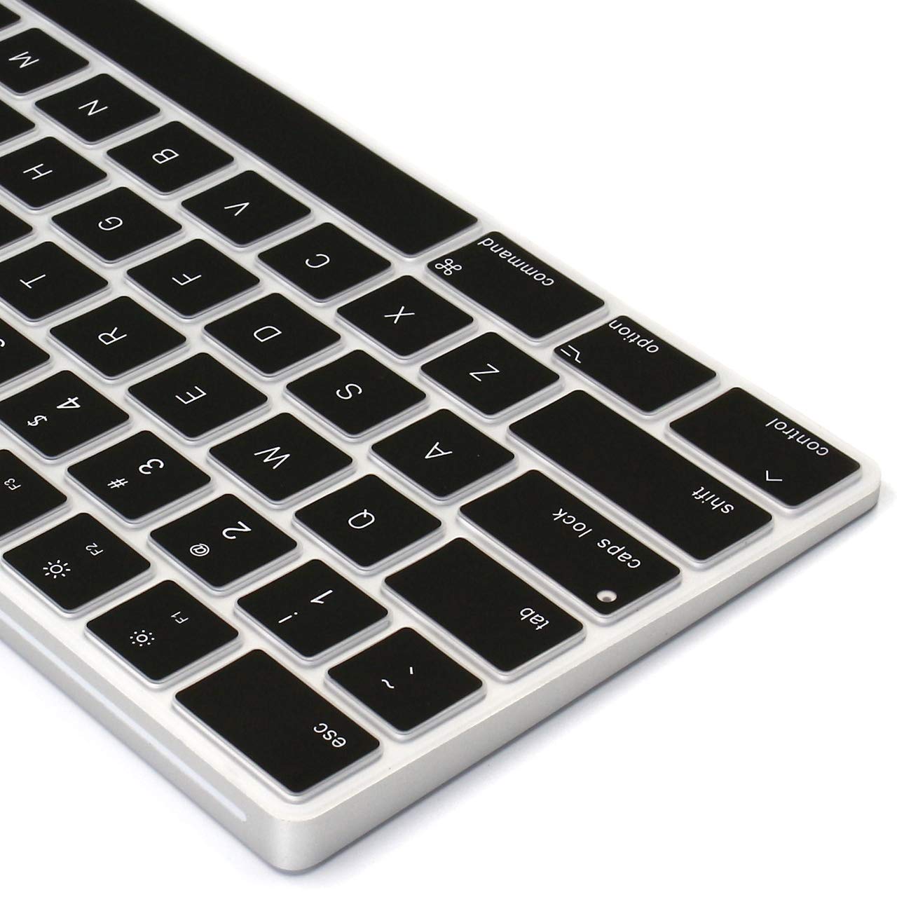 ProElife Ultra Thin Silicone Keyboard Cover Protector for 2019-2017 Apple iMac Magic Keyboard with Numeric Keypad A1843 Full Size Wireless Bluetooth Numeric Keyboard, US Enter (Black)