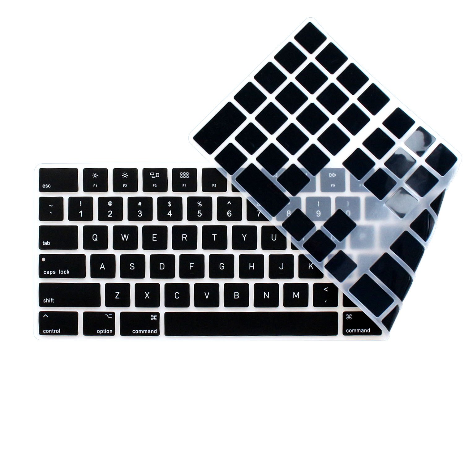 ProElife Ultra Thin Silicone Keyboard Cover Protector for 2019-2017 Apple iMac Magic Keyboard with Numeric Keypad A1843 Full Size Wireless Bluetooth Numeric Keyboard, US Enter (Black)