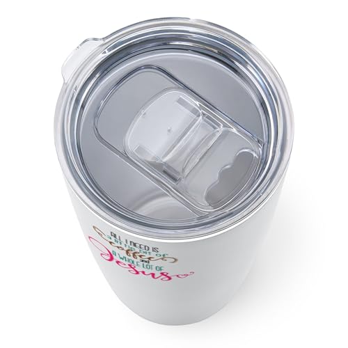 CafePress Coffee And Jesus Travel Mug 20 oz. Insulated Stainless Steel Coffee Tumbler