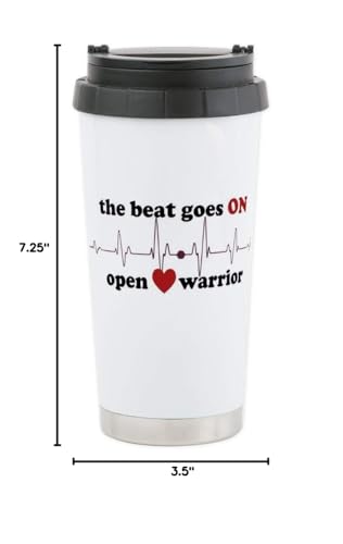 CafePress Open Heart Warrior Stainless Steel Travel Mug 20 oz. Insulated Stainless Steel Coffee Tumbler