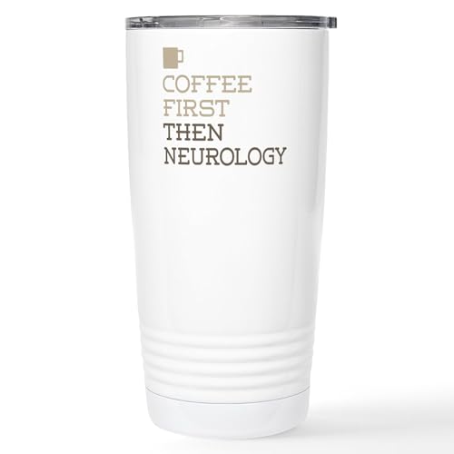 CafePress Coffee Then Neurology Stainless Steel Travel Mug 20 oz. Insulated Stainless Steel Coffee Tumbler