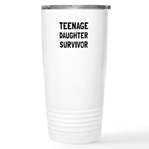 CafePress Teenage Daughter Survivor Travel Mug 20 oz. Insulated Stainless Steel Coffee Tumbler