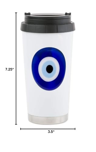 CafePress Nazar Amulet Evil Eye Protection Travel Mug 20 oz. Insulated Stainless Steel Coffee Tumbler