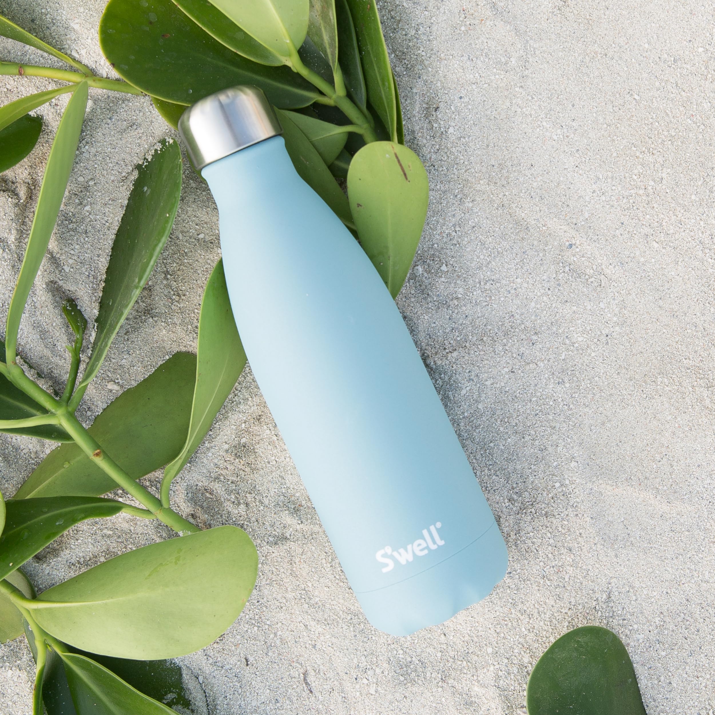 S'well Stainless Steel Water Bottle, 25oz, Aquamarine, Triple Layered Vacuum Insulated Containers Keeps Drinks Cold for 48 Hours and Hot for 24, BPA Free, Perfect for On the Go