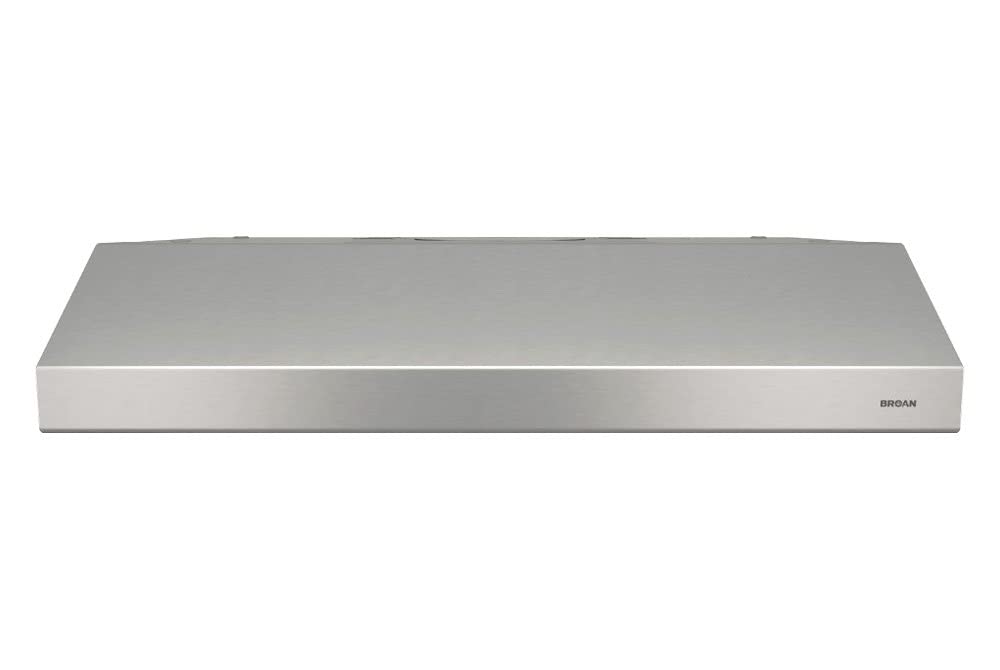Broan-NuTone BCSD136SS Glacier Range Hood with Light, Exhaust Fan for Under Cabinet, Stainless Steel, 36-inch