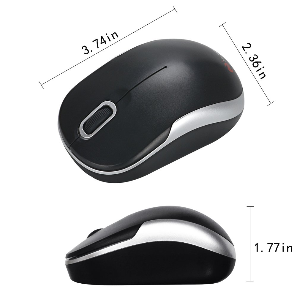 MCSaite Wireless Numeric Keypad & Mouse Combo - Use One Receiver Wireless Number Pad Keyboard and Mouse for Laptop Desktop