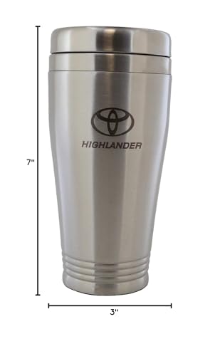 Au-TOMOTIVE GOLD Stainless Steel Travel Mug for Toyota Highlander (Silver)
