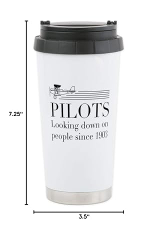 CafePress Pilots Looking Down People Travel Mug 20 oz. Insulated Stainless Steel Coffee Tumbler