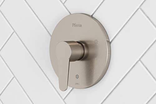 Pfister Pfirst Modern Valve Trim Only (Valve Body Sold Separately), Single Handle, 1-Hole, Brushed Nickel Finish, R89040K
