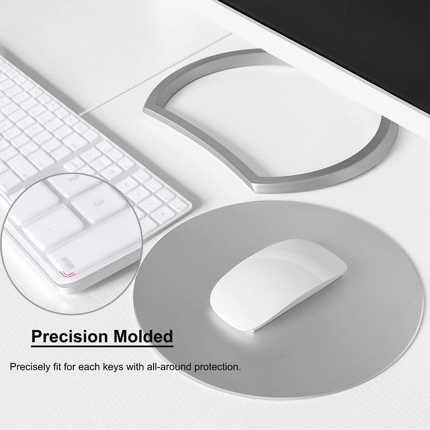 Silicone Keyboard Cover Skin for iMac Wired USB Keyboard with Numeric Keypad MB110LL/B (A1243) US Layout Protector Skin Accessories Transparent