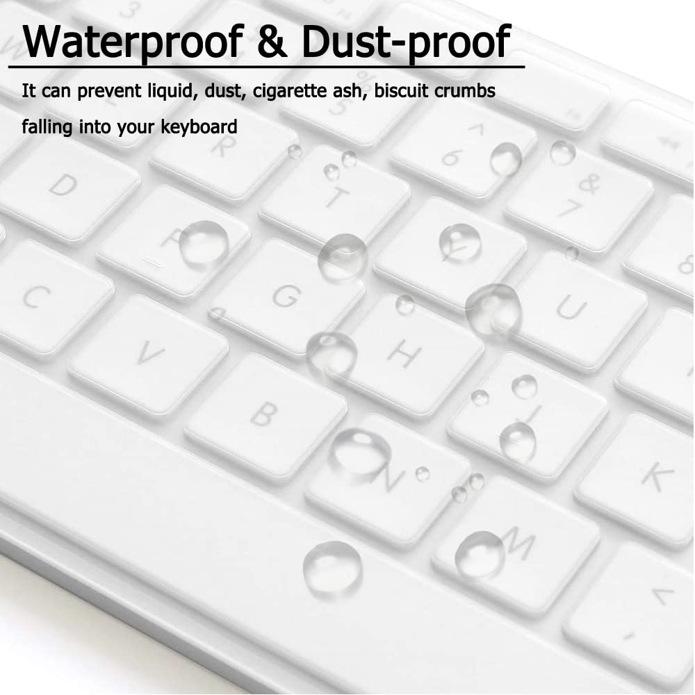 Silicone Keyboard Cover Skin for iMac Wired USB Keyboard with Numeric Keypad MB110LL/B (A1243) US Layout Protector Skin Accessories Transparent