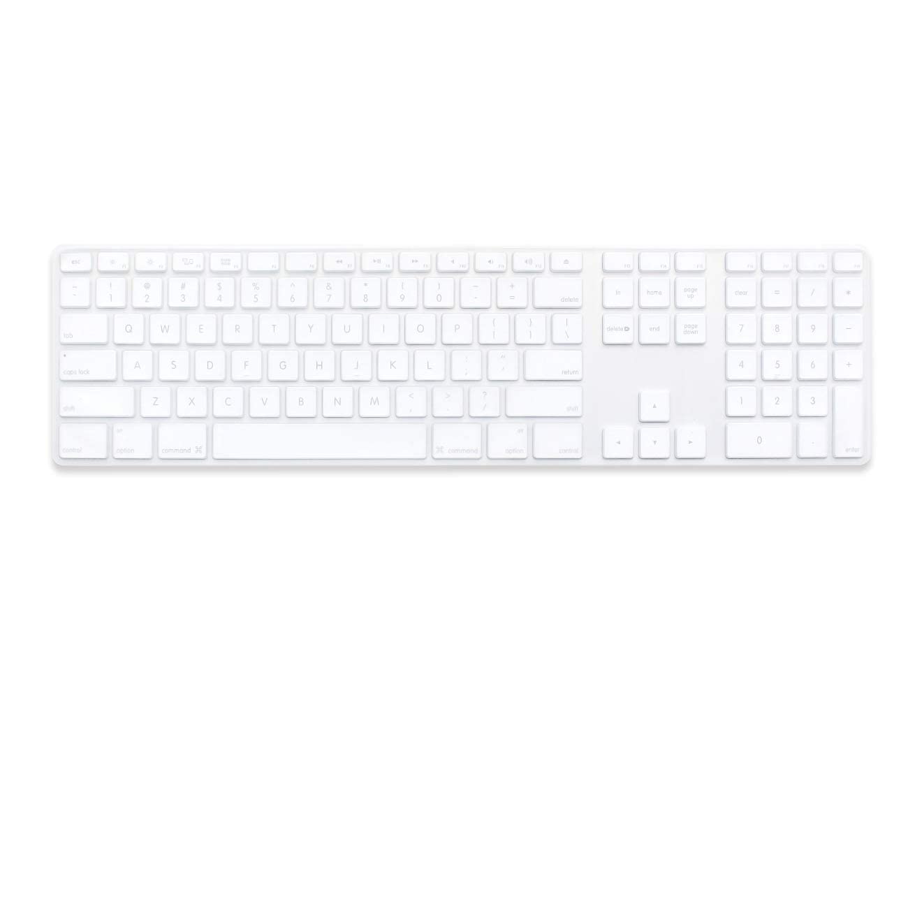 Silicone Keyboard Cover Skin for iMac Wired USB Keyboard with Numeric Keypad MB110LL/B (A1243) US Layout Protector Skin Accessories Transparent
