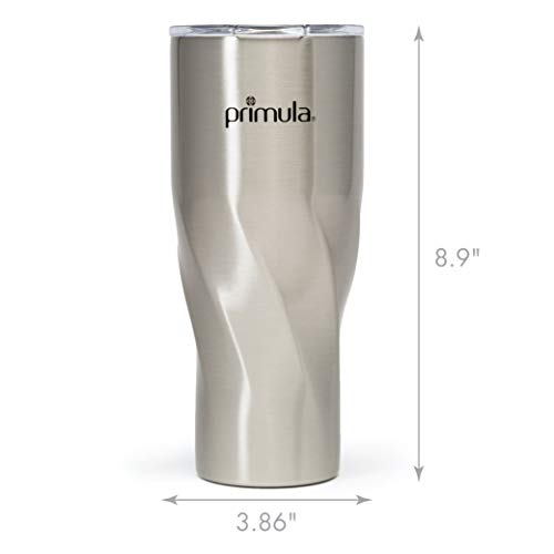 Primula Avalanche Double Walled Vacuum Sealed Thermal Insulated Tumbler Stays Cold or Hot All Day Long, Reusable Thermos, 1 Count (Pack of 1), Brushed Stainless Steel